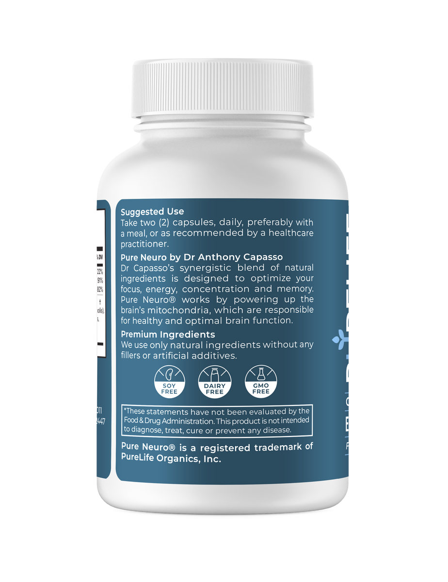 Pure Neuro - 3 Bottles | Natural Brain Health Supplement